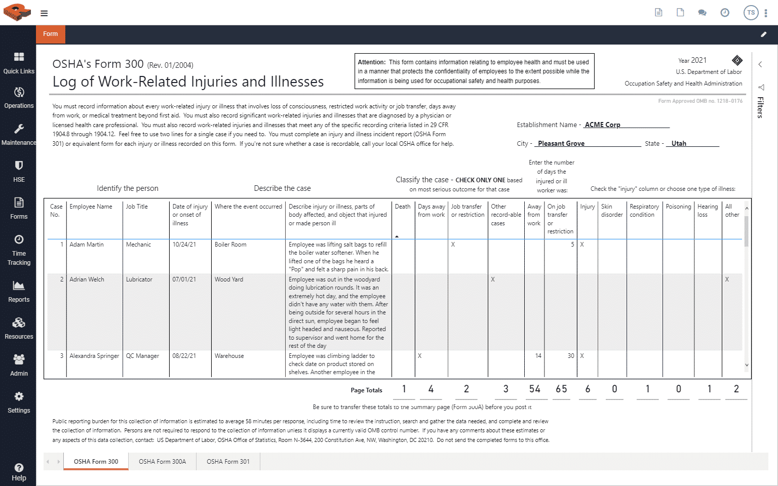 How to Automatically Complete Your OSHA 300 Series Forms - Redlist