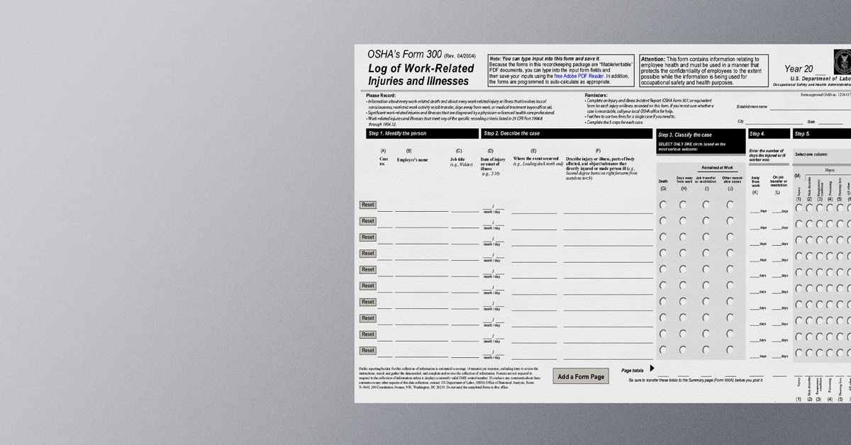 How to Automatically Complete Your OSHA 300 Series Forms - Redlist